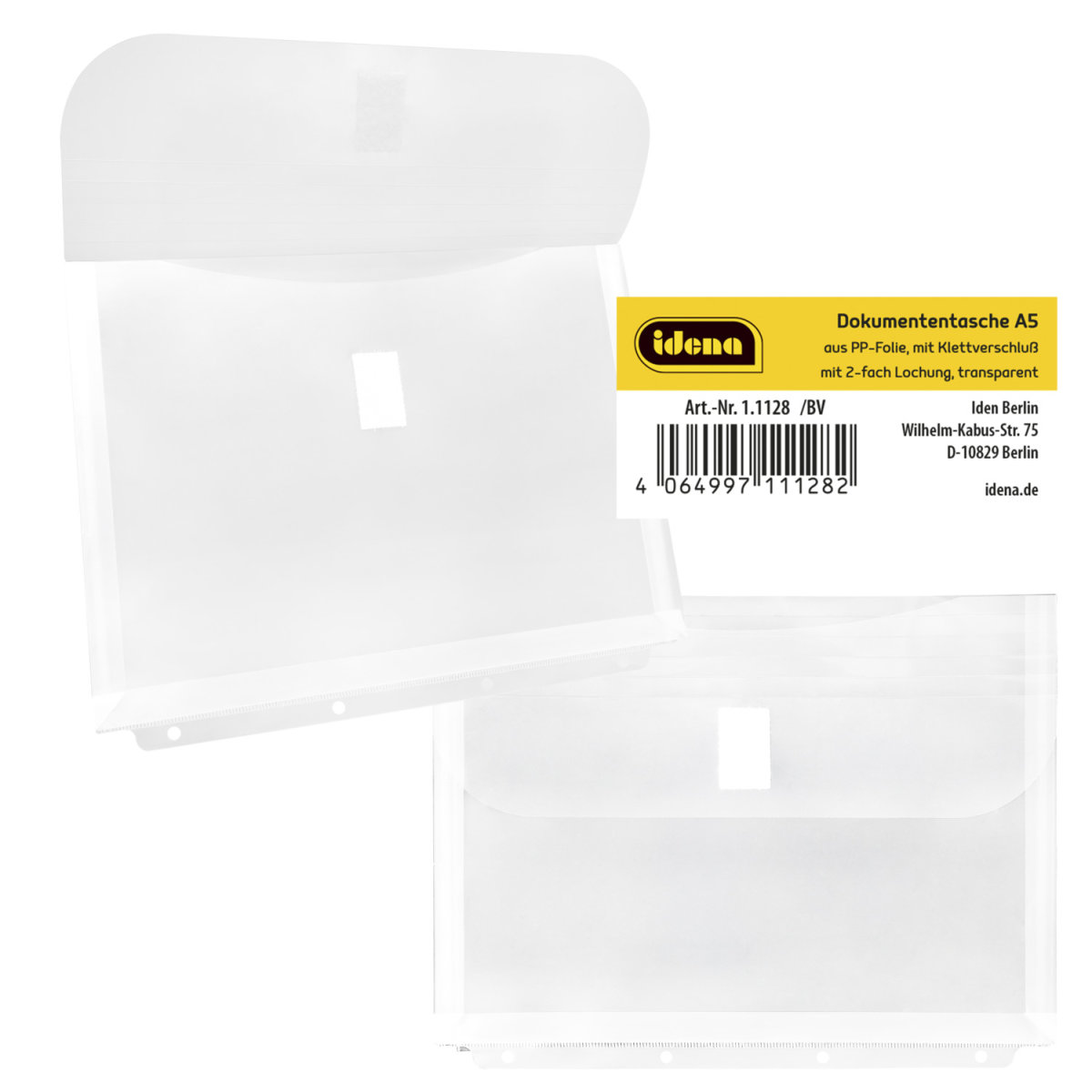 Dokumententasche DIN A5 transparent online kaufen » Zum Shop - Idena