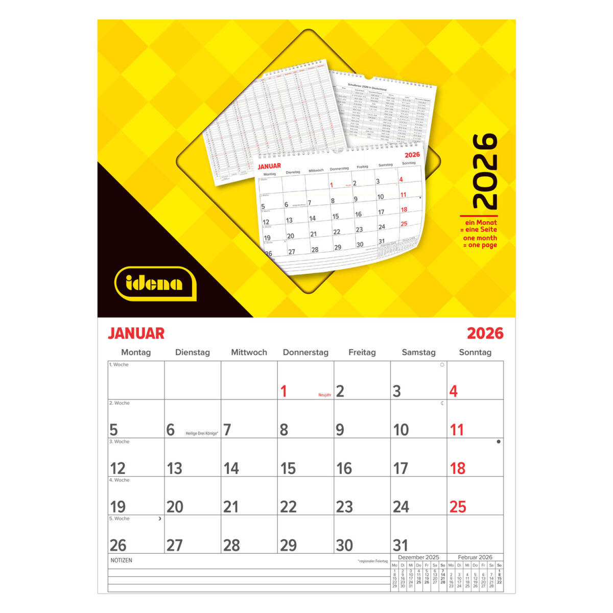 Idena – Monatsterminplaner 2026 A4 online kaufen » Zum Shop
