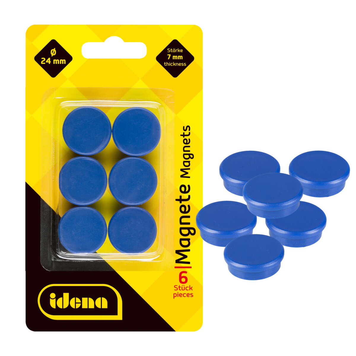 Idena - Magnete 6er Set blau jetzt online kaufen » Zum Shop